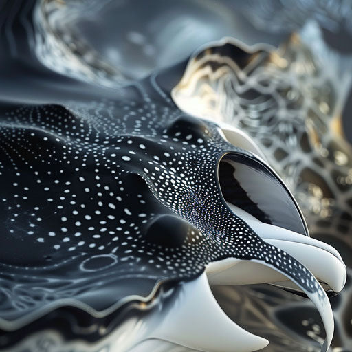 Manta ray close-up displaying intricate patterns on skin – IMAGELLA