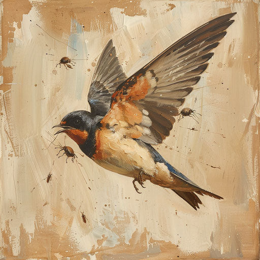 Barn swallow catching insects on the wing – IMAGELLA