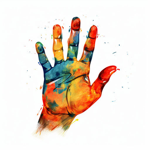 Handprint illustration in the style of oil painting – IMAGELLA
