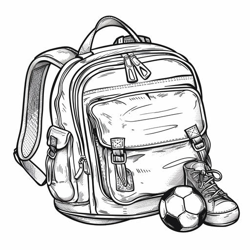 Sporty backpack with soccer ball and cleats – IMAGELLA