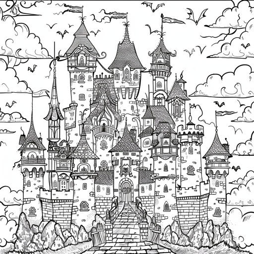 Humorous castle scene with comedic elements – IMAGELLA