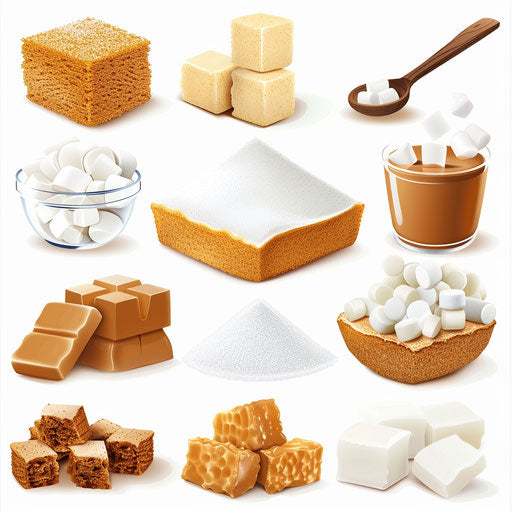 Realistic sugar illustration on flat white background – IMAGELLA