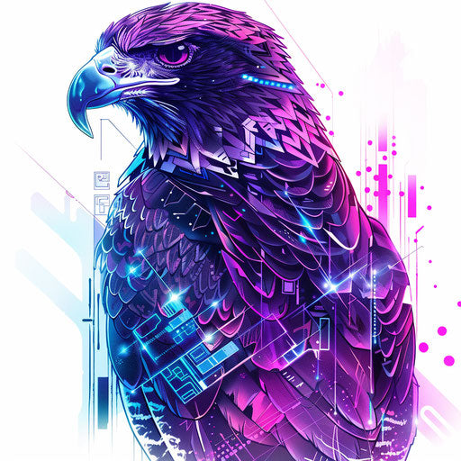 Futuristic cyberpunk hawk tattoo design – IMAGELLA