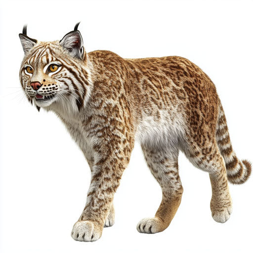 3D Wildcat in Photorealistic Style on Flat White Background, Isolated ...