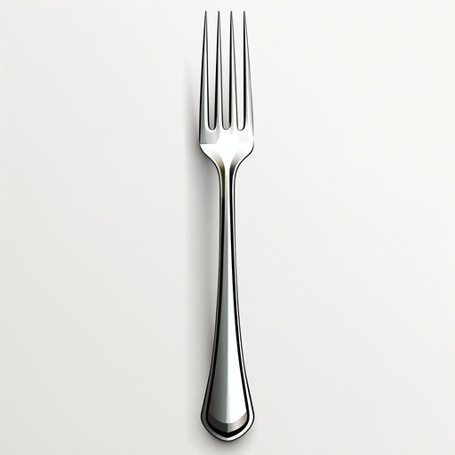 Realistic fork illustration on a flat white background – IMAGELLA