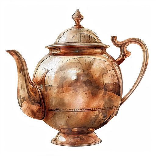 Realistic teapot illustration on white background – IMAGELLA