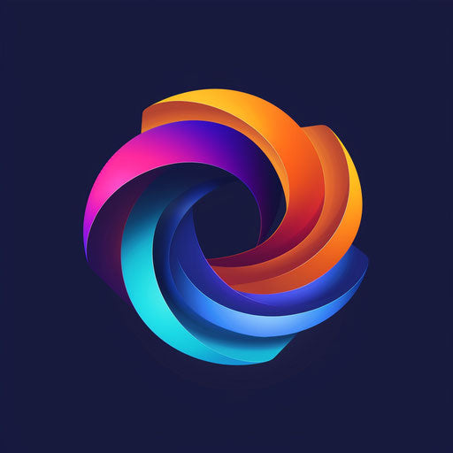 Modern, vibrant logo design with sleek background, colorful tones ...