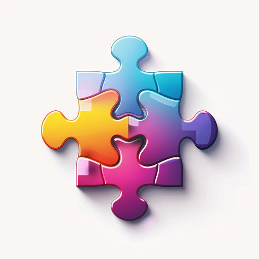 Photo realistic puzzle piece vector with flat white background – IMAGELLA