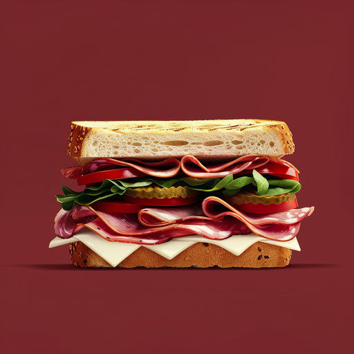 Flat maroon backdrop with sandwich clipart – IMAGELLA