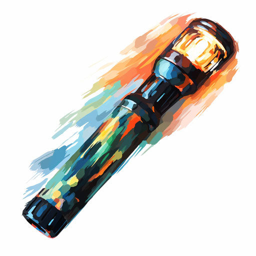 Impressionistic flashlight artwork on white background – IMAGELLA