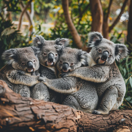 Koala group in a cozy huddle – IMAGELLA