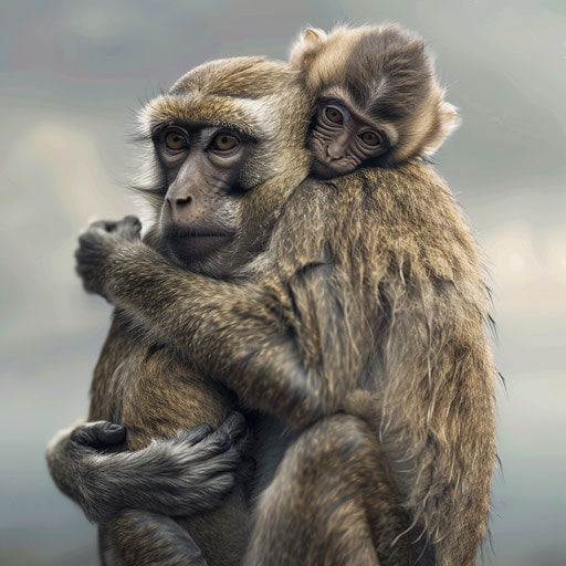 Mono lindo abrazándose con su madre, al estilo de Will Burrard-Lucas ...