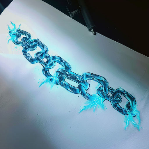 Luminous chain tattoo with a subtle glow effect – IMAGELLA
