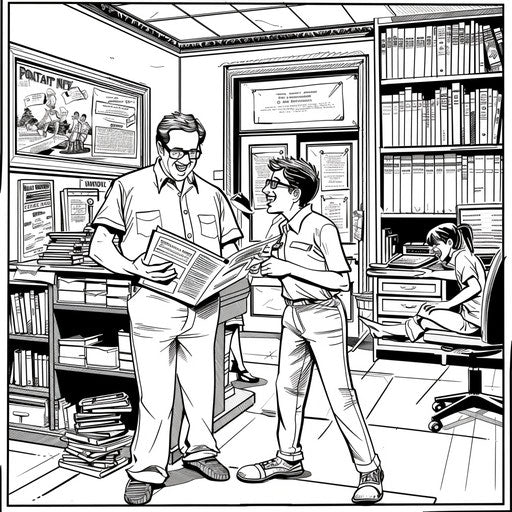 Satirical newsroom scene for Father's Day, Walt Handelsman style ...