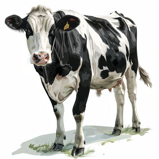 Cow in vector realistic style with dynamic shadows and colors – IMAGELLA