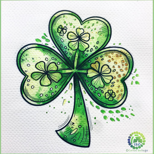 Classic and modern shamrock tattoos on white background – IMAGELLA