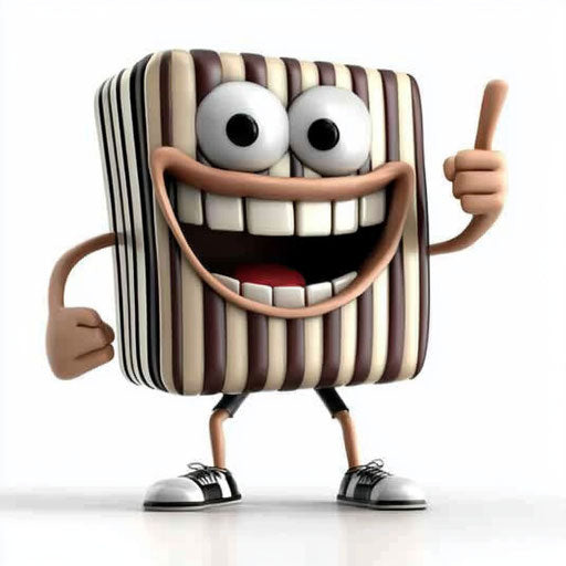 Humorous caricature of a barcode with human characteristics – IMAGELLA