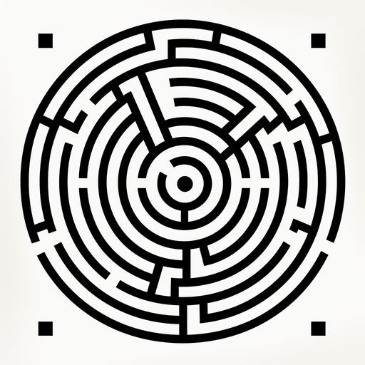 Minimalist-style maze clipart on white background – IMAGELLA