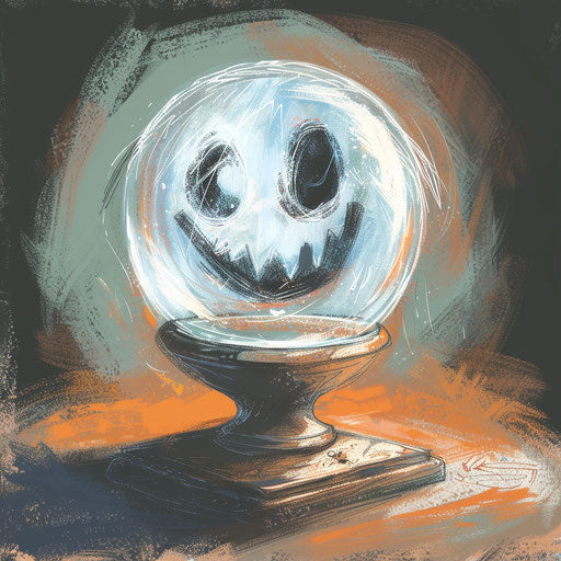 Mystical sketch of a crystal with a phantom face – IMAGELLA