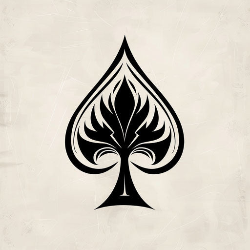 Minimalist spade tattoo sketch – IMAGELLA