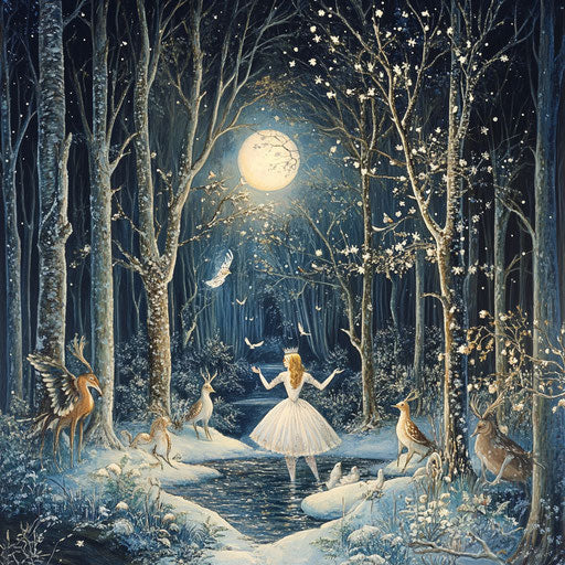 The magical Nutcracker dancing in a moonlit forest clearing – IMAGELLA