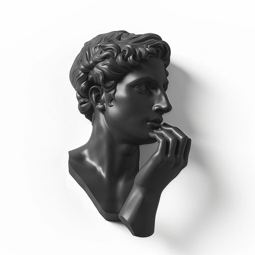 Realistic thinking illustration on white flat background – IMAGELLA