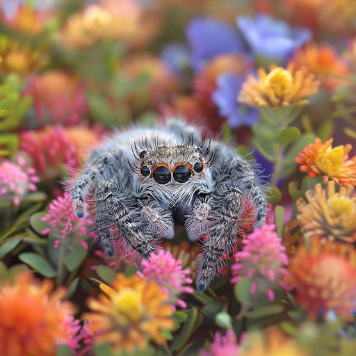 Cute spider blend in a garden – IMAGELLA
