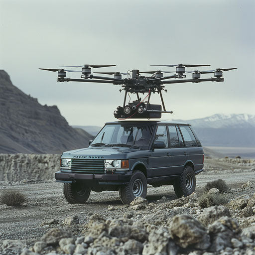 1993 Range Rover with drone landing pad and control systems – IMAGELLA