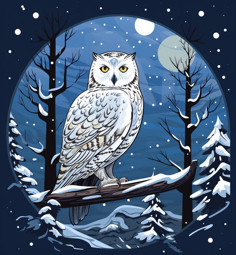 Snowy owl cartoon vector – IMAGELLA