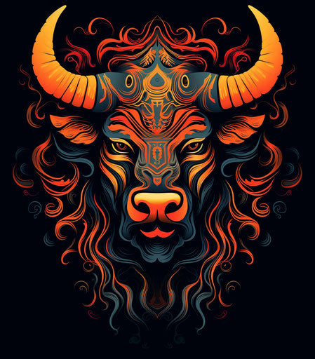 Tribal bull head vector, ominous vibe style – IMAGELLA