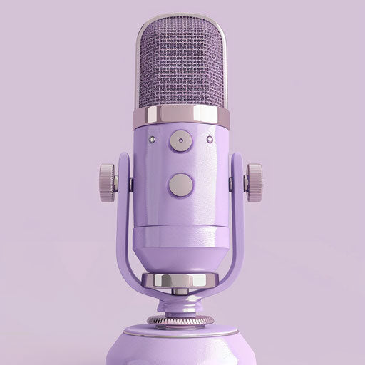 Microphone on lavender background with realistic shimmer – IMAGELLA