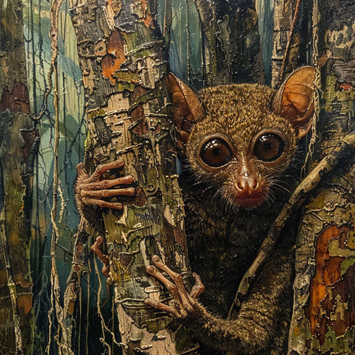 A tarsier navigating branches in search of food – IMAGELLA