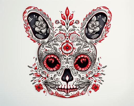 Sugar Skull Rabbit Hand Lettered Tattoo – IMAGELLA