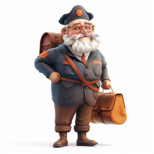 Postman clipart against white background with soft lighting – IMAGELLA