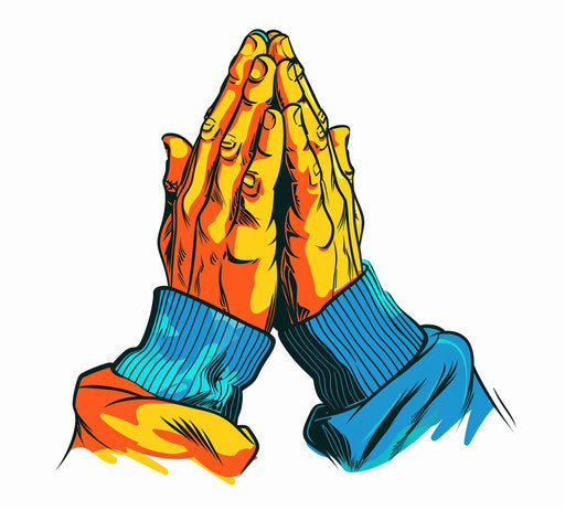 Hand em Igor, emoji hands folded in prayer with blue sleeve, white ...