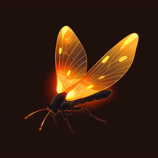 Realistic firefly clipart on minimalist abstract background – IMAGELLA