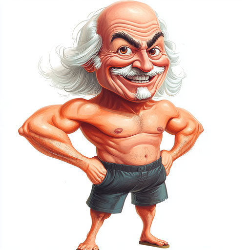 Caricatura humorística de una caricatura de Thomas Hobbes con características humanas – IMAGELLA