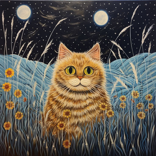 Louis Wain's cat in field with snow – IMAGELLA