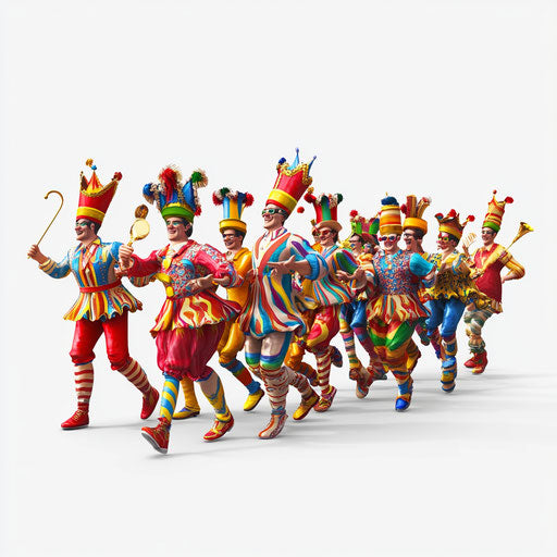 3D parade in photo realistic style with flat white background, isolated ...