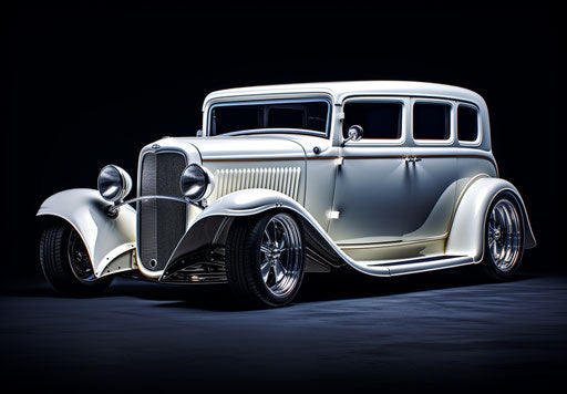 Classic white car heavy inking style 3840x2160 33:23 – IMAGELLA