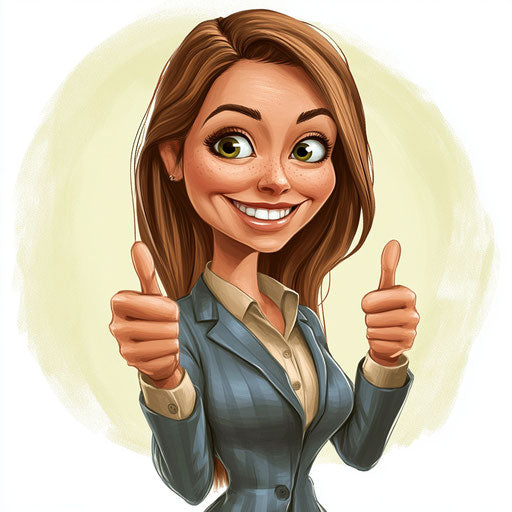 Humorous caricature of a business woman clipart with exaggerated human ...