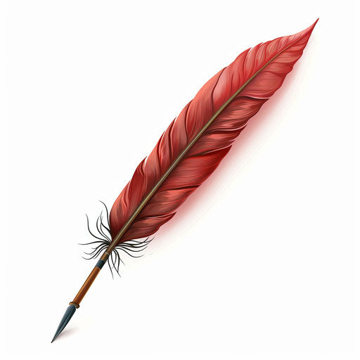 Realistic quill illustration with flat white background – IMAGELLA
