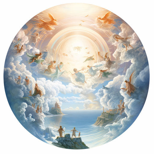 Heaven artwork painted in oil style on white backdrop – IMAGELLA