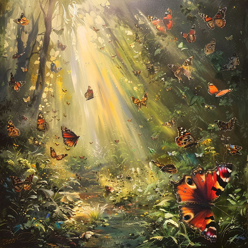 Unity in diversity: a procession of butterflies led by red admiral ...