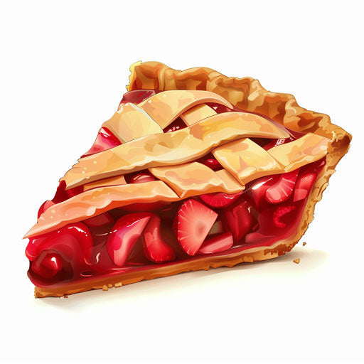 Realistic pie illustration with flat white background – IMAGELLA