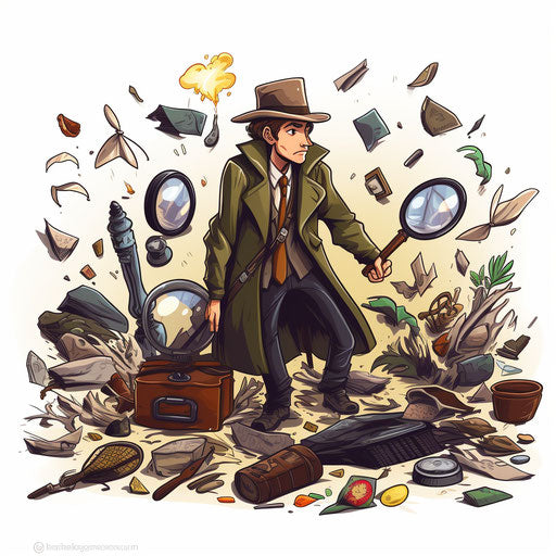 Scavenger hunt Chiaroscuro style on white background – IMAGELLA