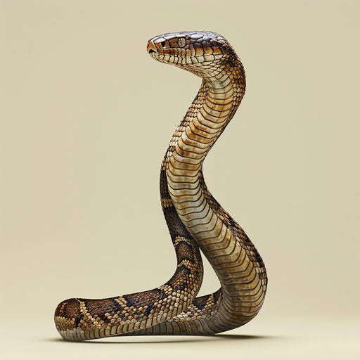 Elegant cobra on flat cream background – IMAGELLA