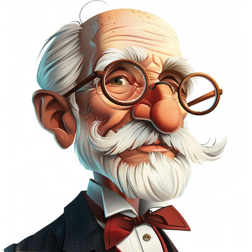 Realistic illustration of a professor on flat white background – IMAGELLA