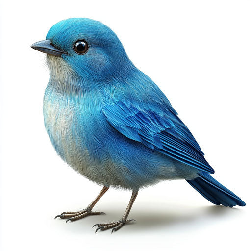 3D blue bird on flat white background – IMAGELLA