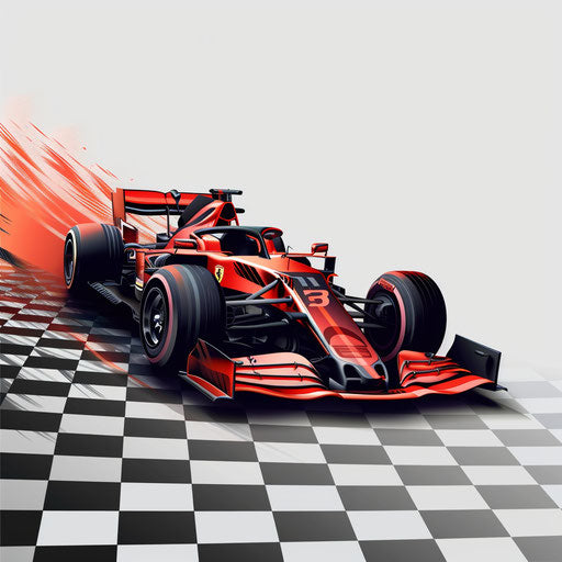 Realistic race illustration on a flat white background – IMAGELLA